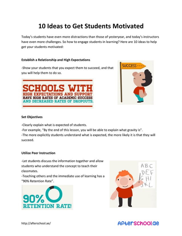 10 Ideas to Get Students Motivated | PDF
