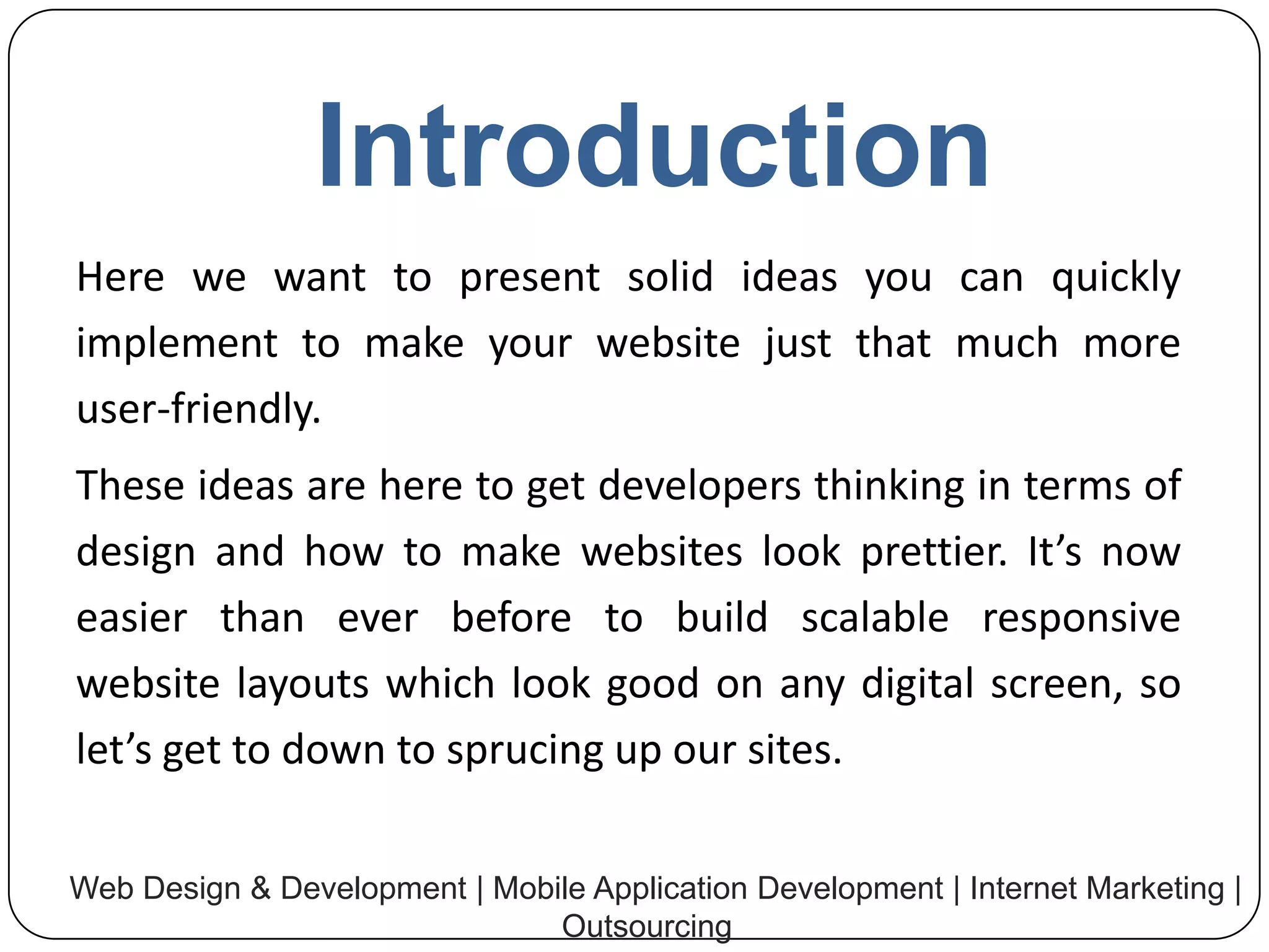 10 Ideas To Make Your Website Look Nicer | Keyideas Infotech | PPT