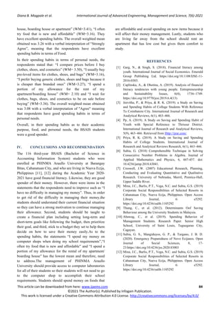 Financial Literacy and Spending Habits of Bachelor of Science in Accounting Information System ...