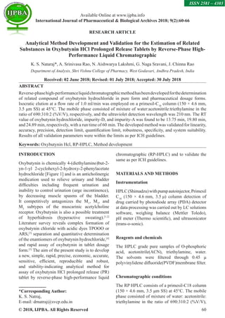 Analytical Method Development and Validation for the Estimation of Related Substances in ...