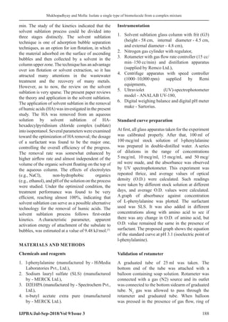 Separation of L-Phenylalanine by Solvent Sublation and Solvent Extraction Method | PDF ...