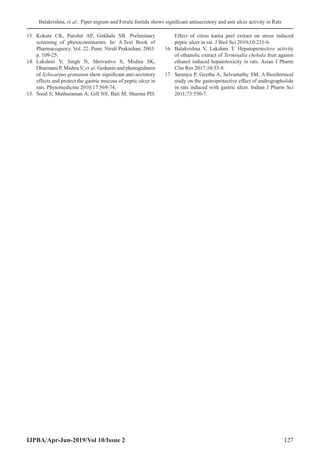 Piper nigrum and Ferula foetida shows Significant Antisecretory and ...