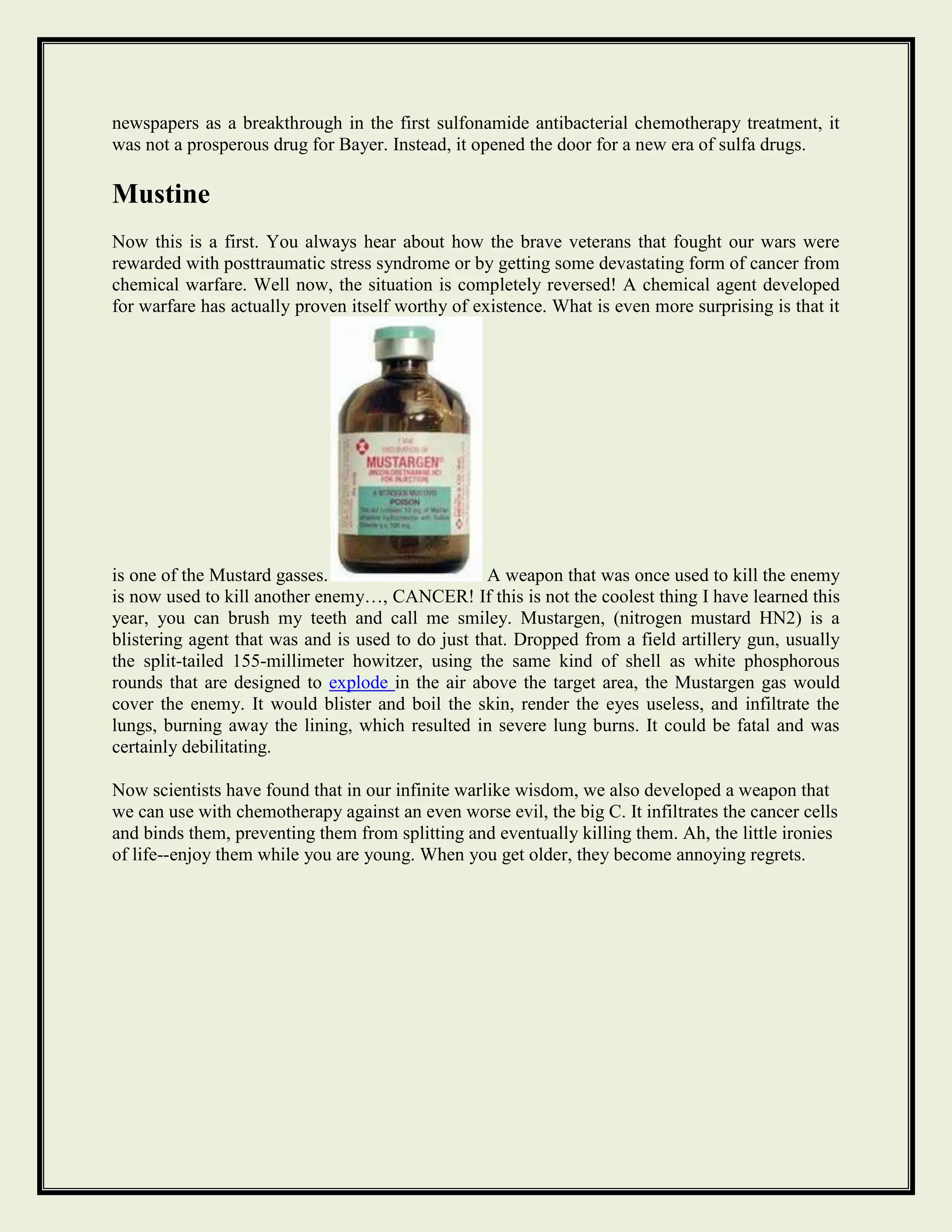 10 important drugs discovered by accident | DOCX