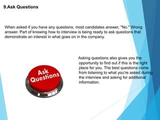 10 Important Points for Interview Skills | PPTX