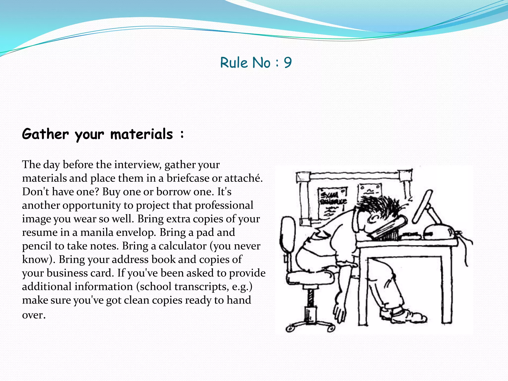 10 important rules of interview | PPTX