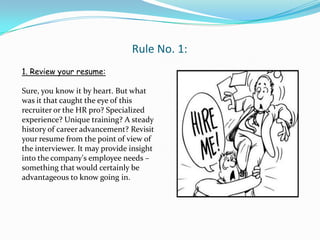 10 important rules of interview | PPTX