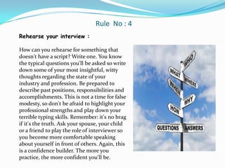 10 important rules of interview | PPTX
