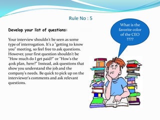 10 important rules of interview | PPTX