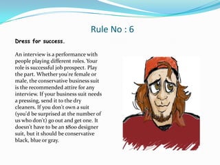 10 important rules of interview | PPTX