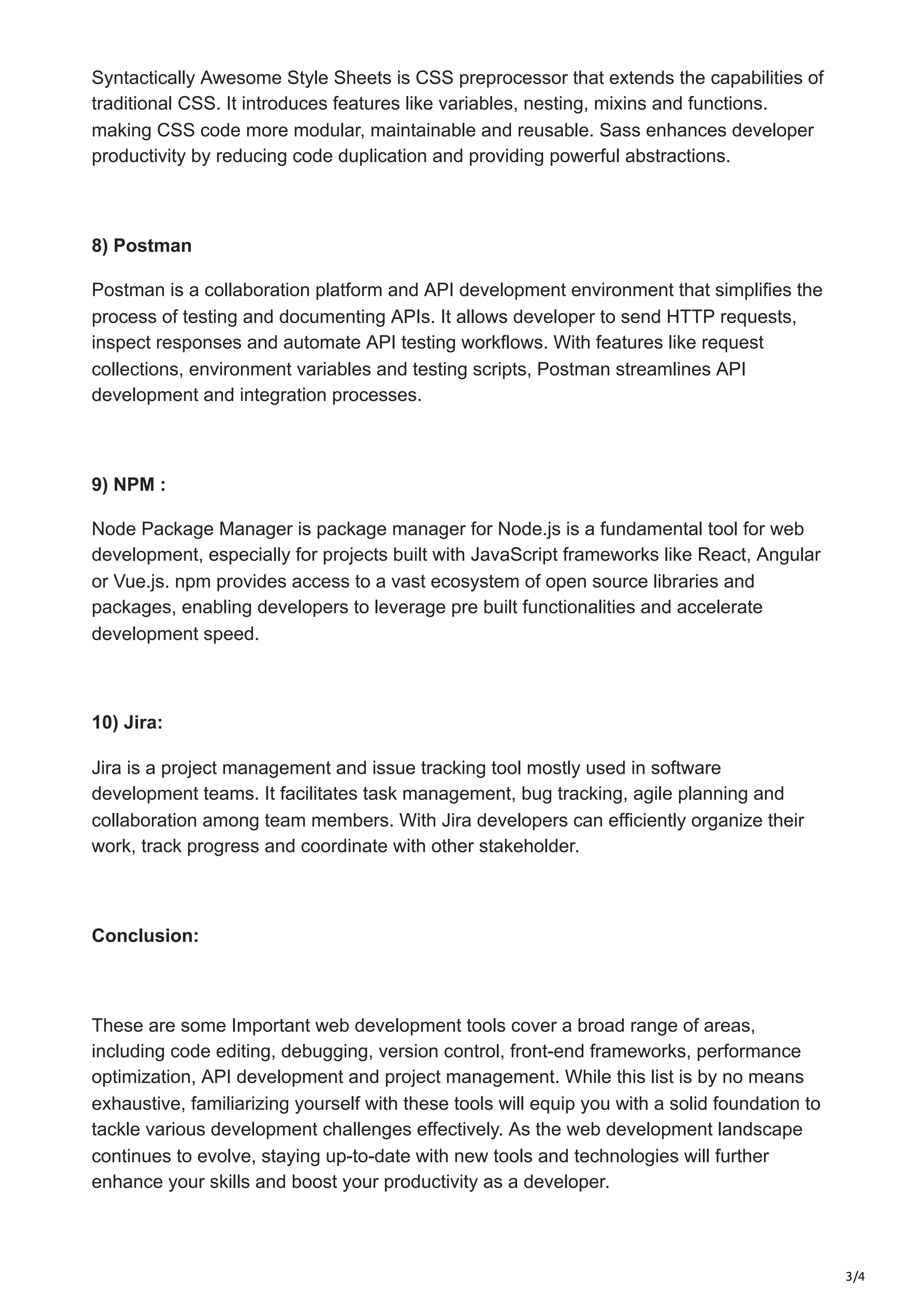 10 Important Web Development Tools Every Developer Should Knowpdf