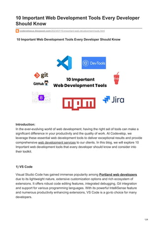 10 Important Web Development Tools Every Developer Should Know.pdf ...