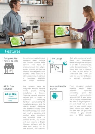10 Inch POS Network Android Advertising Display | PDF