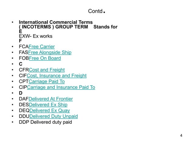 10 INCO TERMS EXPLANATION CLEARLY PRESENTATION | PPT