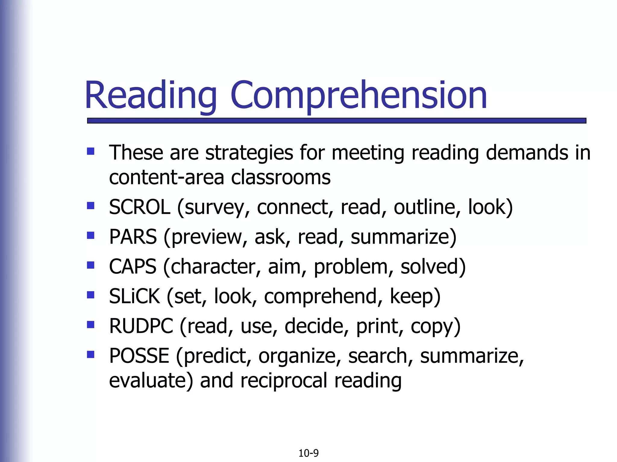 10 independent learning for class | PPT