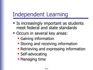 10 independent learning for class | PPT