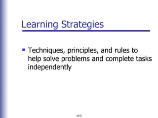 10 independent learning for class | PPT