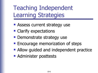 10 independent learning for class | PPT