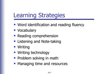 10 independent learning for class | PPT
