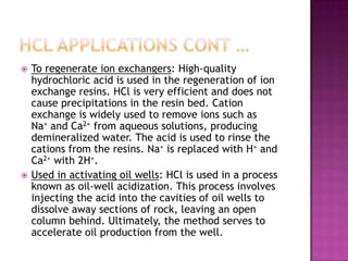 10 industrial applications of hcl | PPTX