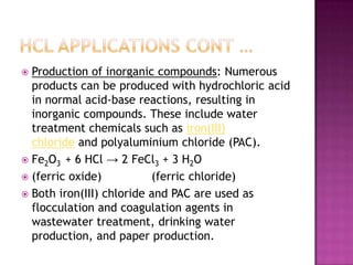 10 industrial applications of hcl | PPTX