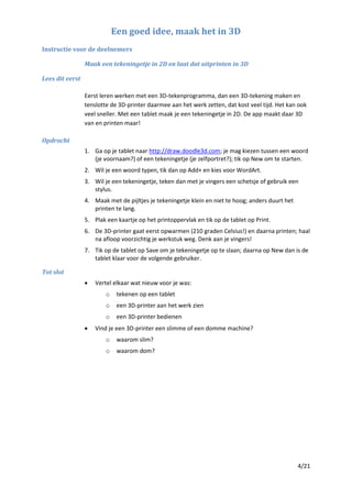 Instructiekaarten voor 10 STEM/ICT gerelateerde activiteiten/workshops ...