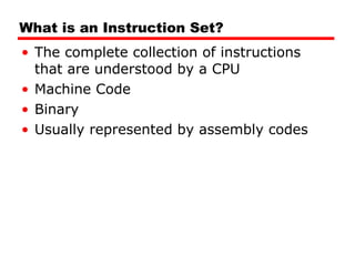 10 Instruction Sets Characteristics | PPT