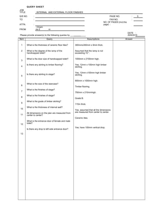 10) int floor-finishes-1-query-list | PDF