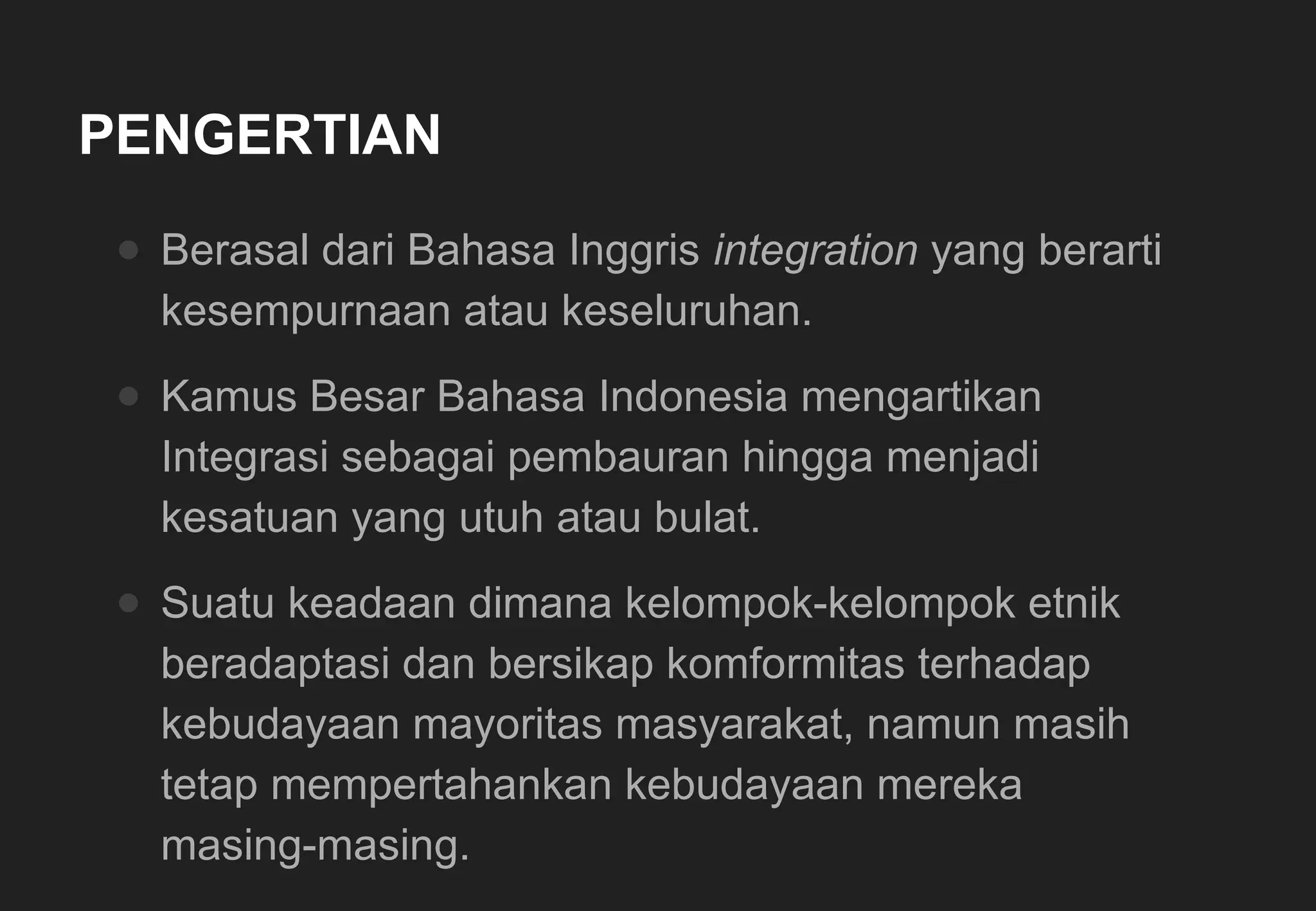 10 INTEGRASI NASIONAL yang ada di indonesia | PPTX