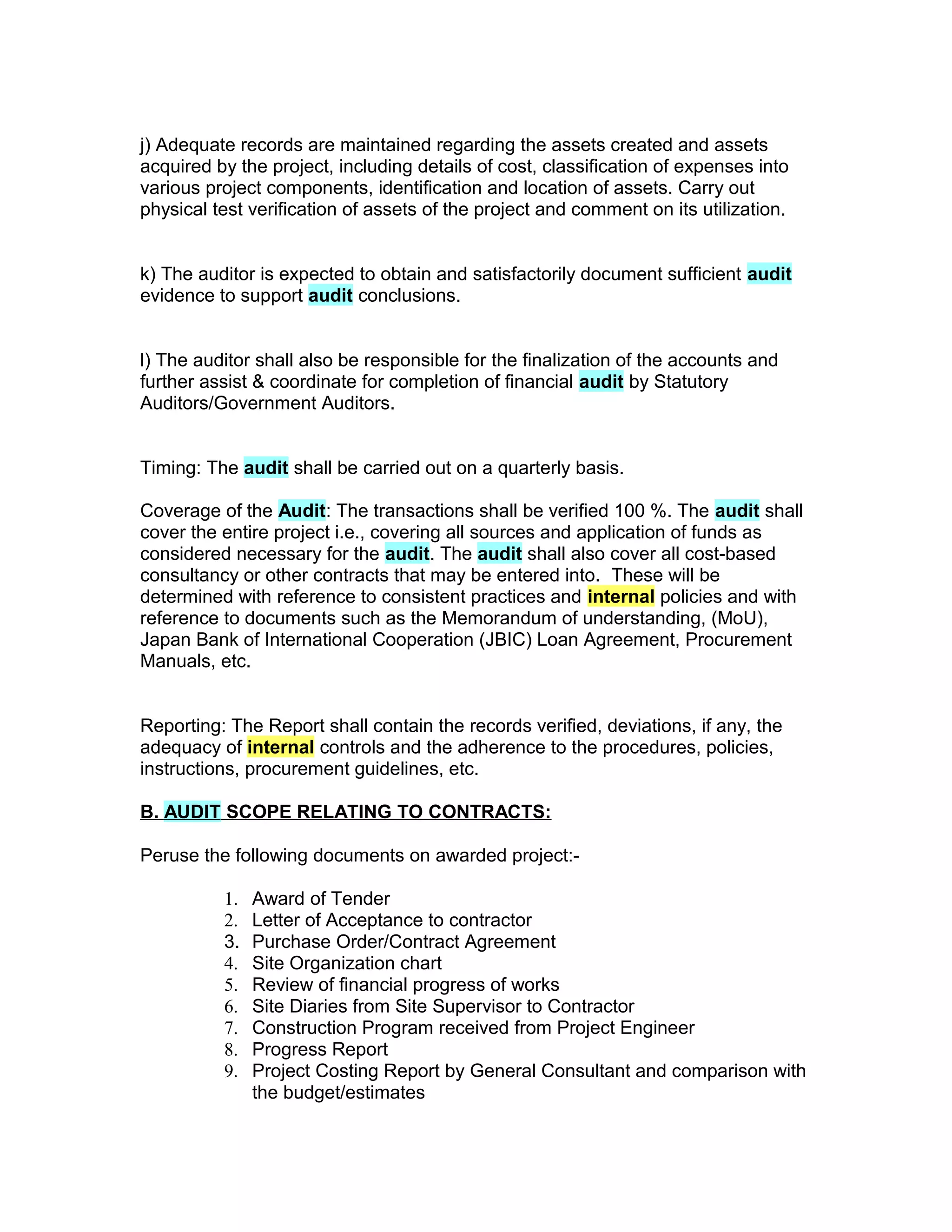 10 internal audit manual for construction companies | DOC