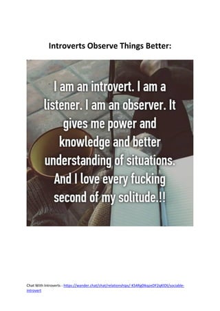 10 introvert personality traits that will make you feel better | PDF ...