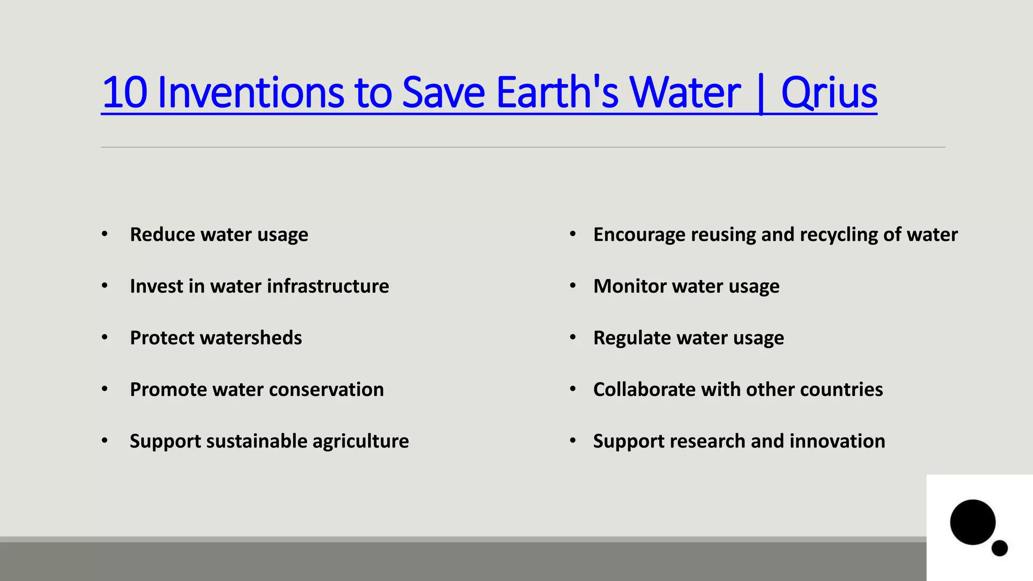 10 Inventions to Save Earth's Water | Qrius | PDF