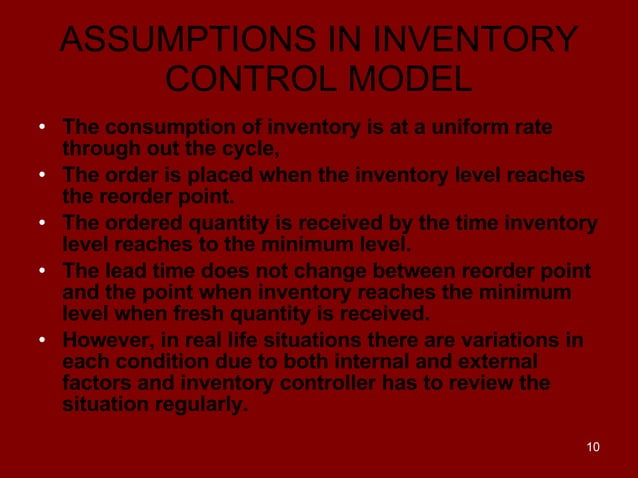 Inventory Control Model | PPT