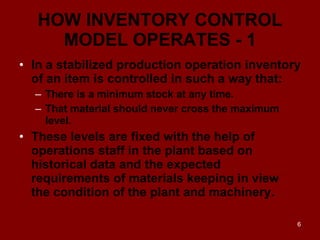 Inventory Control Model | PPT