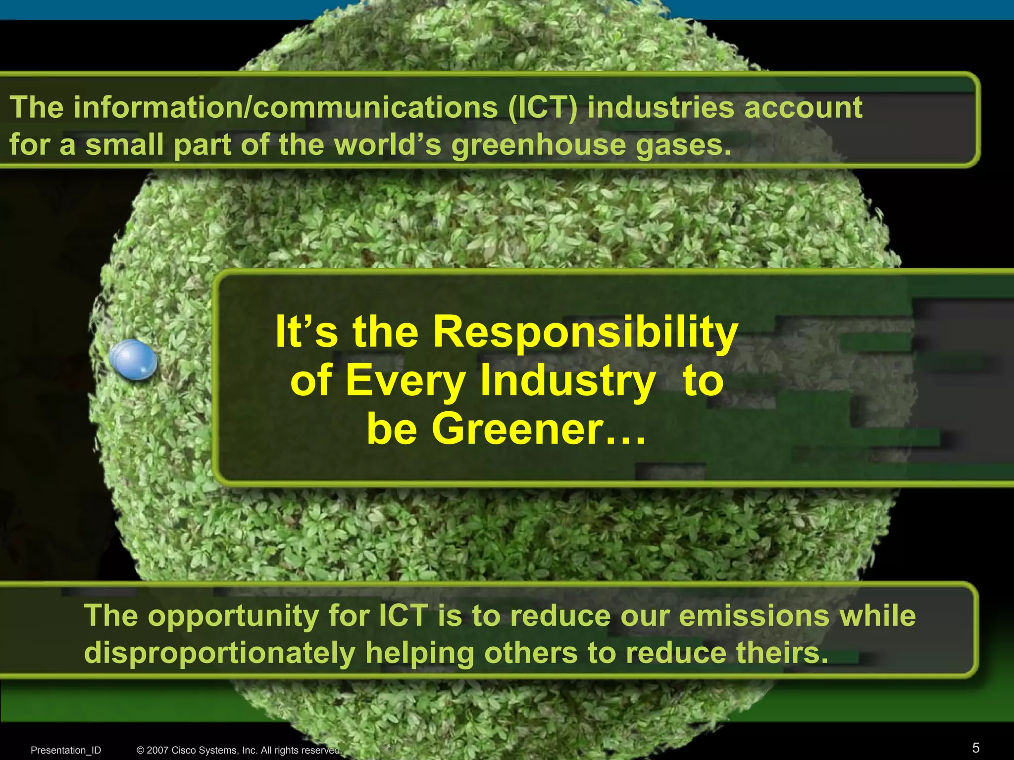 Laura Ipson - Cisco - Green Networks: The Backbone for Sustainability | PPT