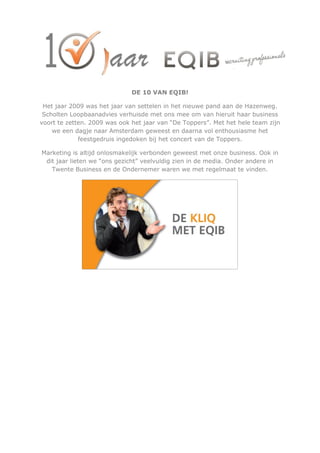 10 jaar EQIB | recruiting professionals | PDF