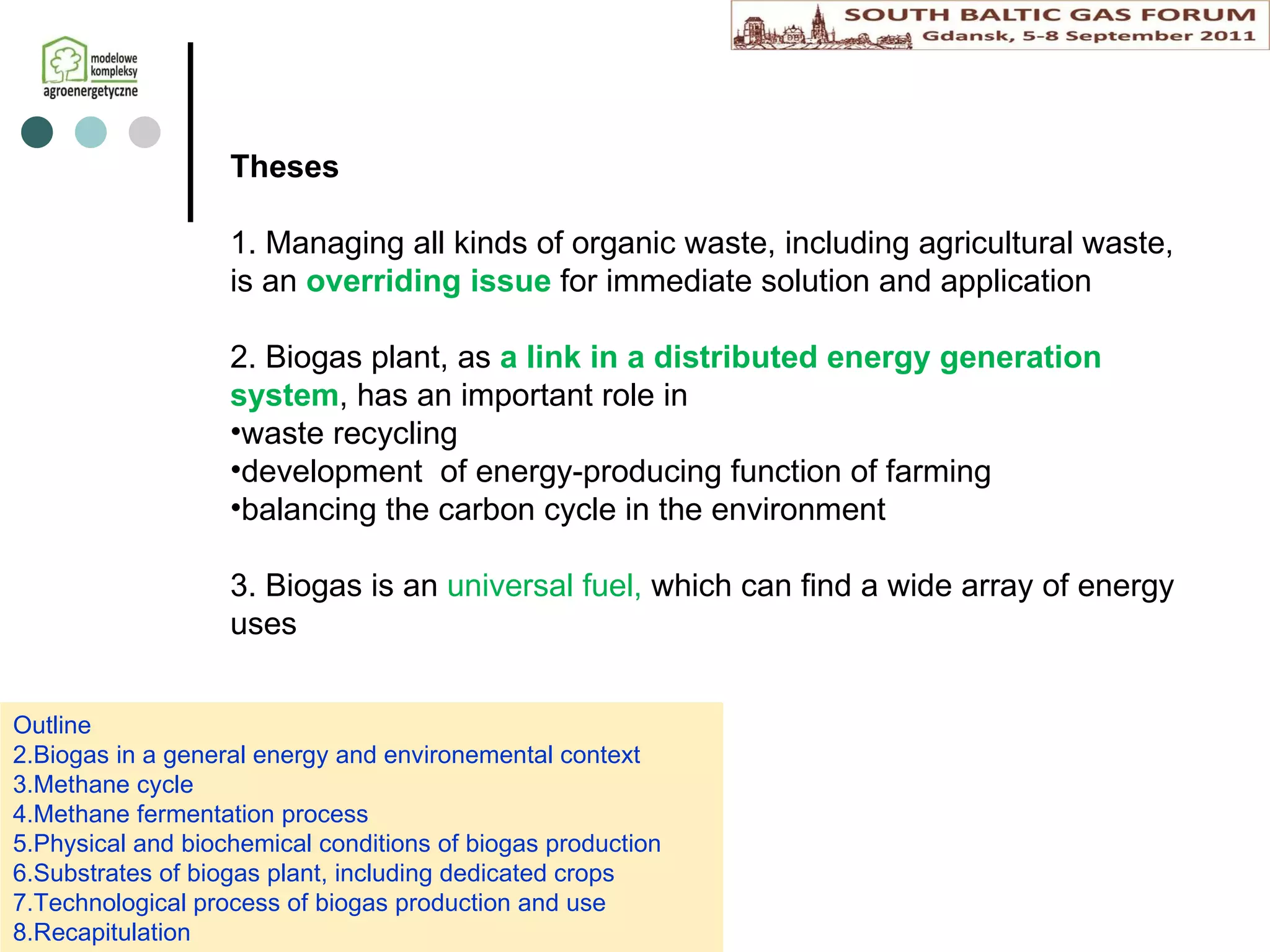 4.10 - "Development of efficient methane fermentation process and ...