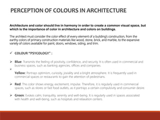 COLOUR THEORY IN ARCHITECTURE | PPTX