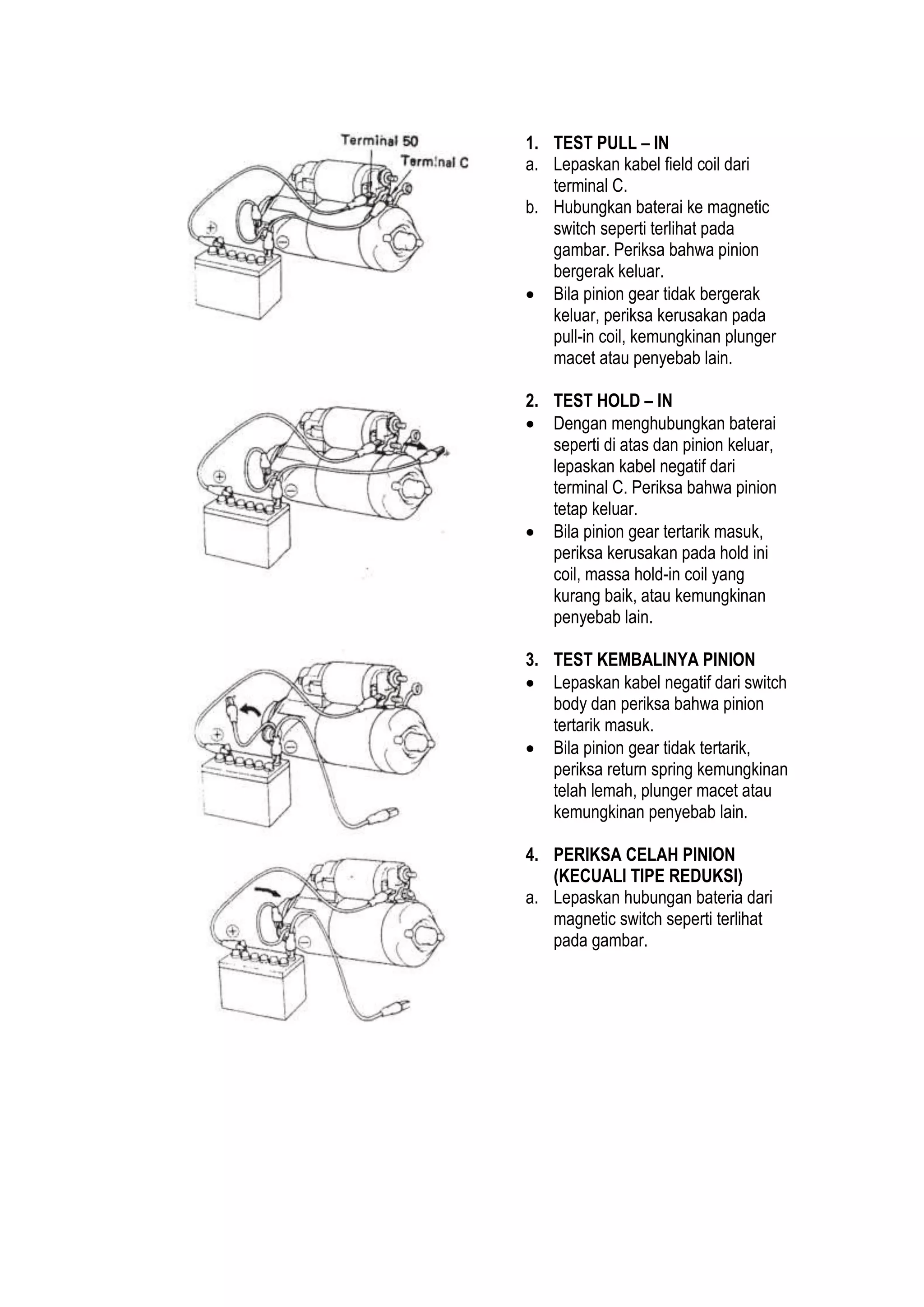 Jobsheet Overhaule Motor Starter Mobil | DOCX