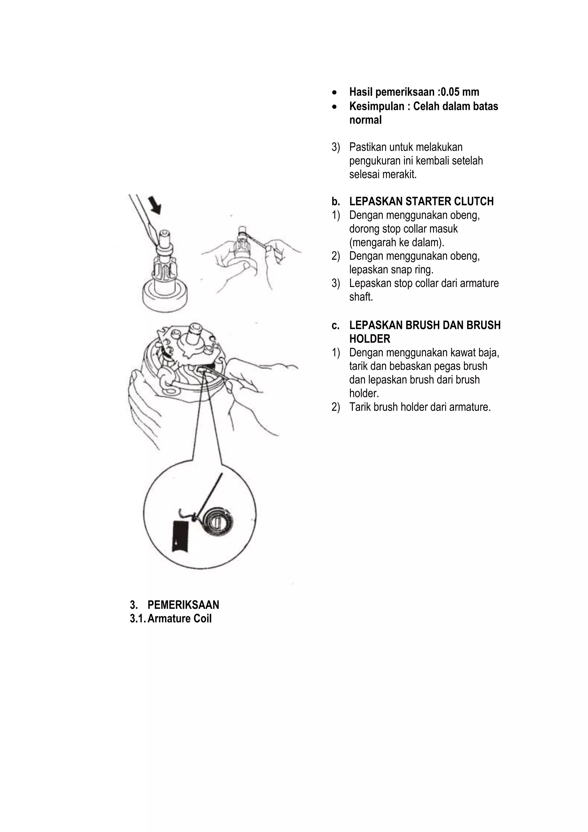 Jobsheet Overhaule Motor Starter Mobil | DOCX