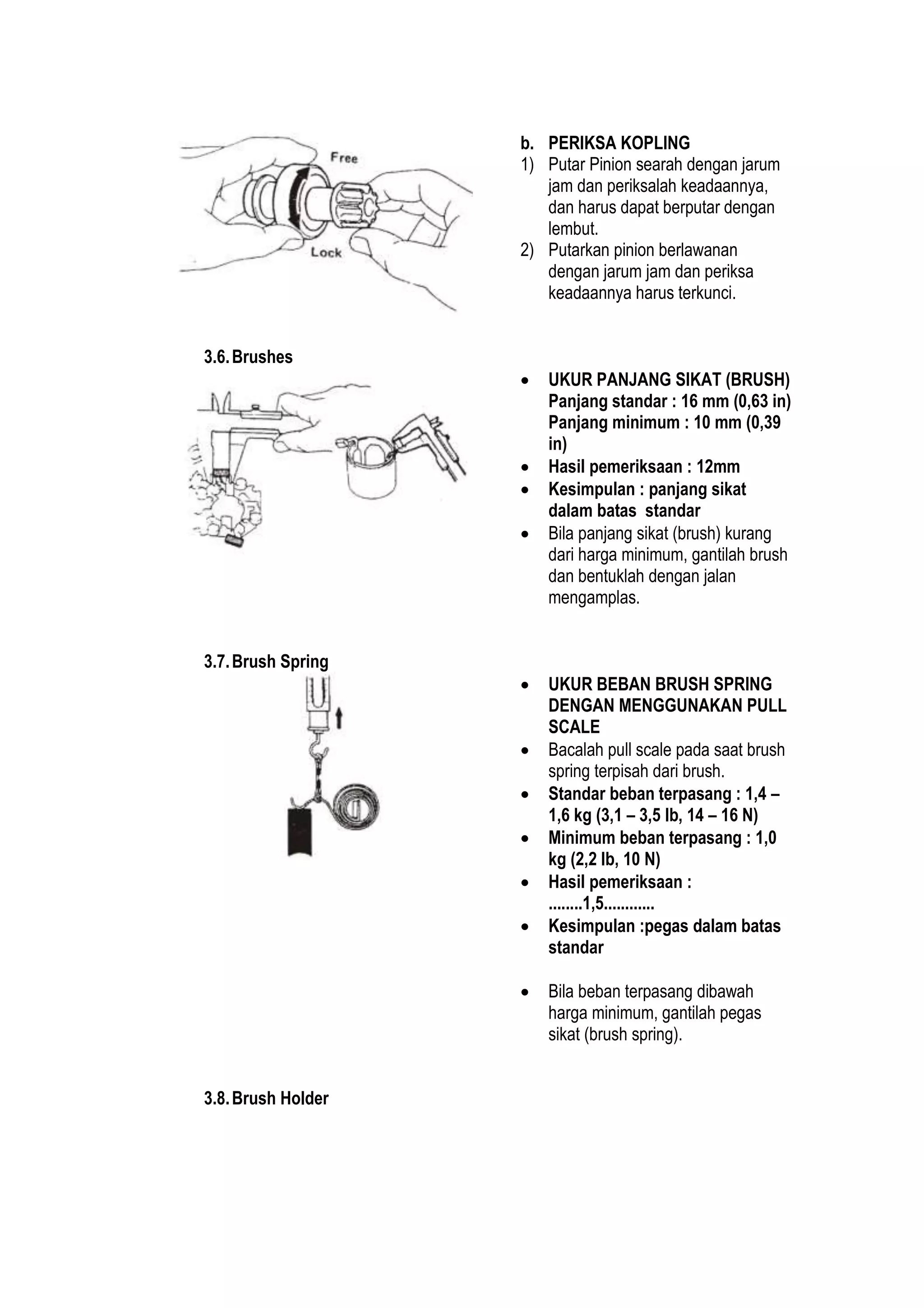 Jobsheet Overhaule Motor Starter Mobil | DOCX