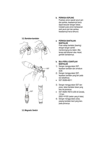 Jobsheet Overhaule Motor Starter Mobil | DOCX