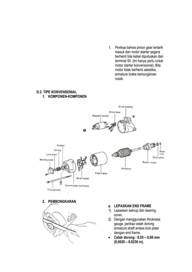 Jobsheet Overhaule Motor Starter Mobil | DOCX