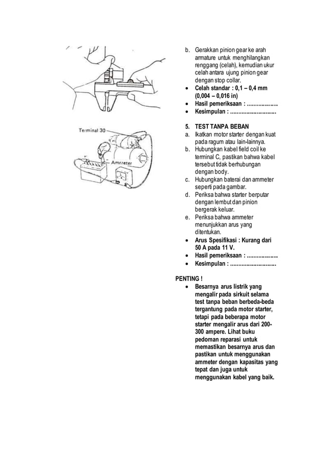 Jobsheet Overhaul Motor Starter | DOCX