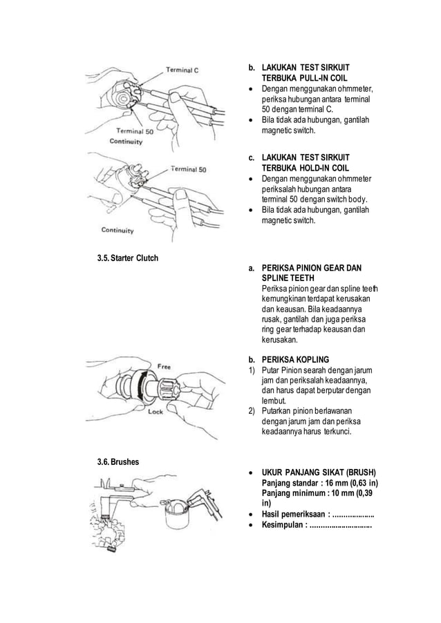 Jobsheet Overhaul Motor Starter | DOCX
