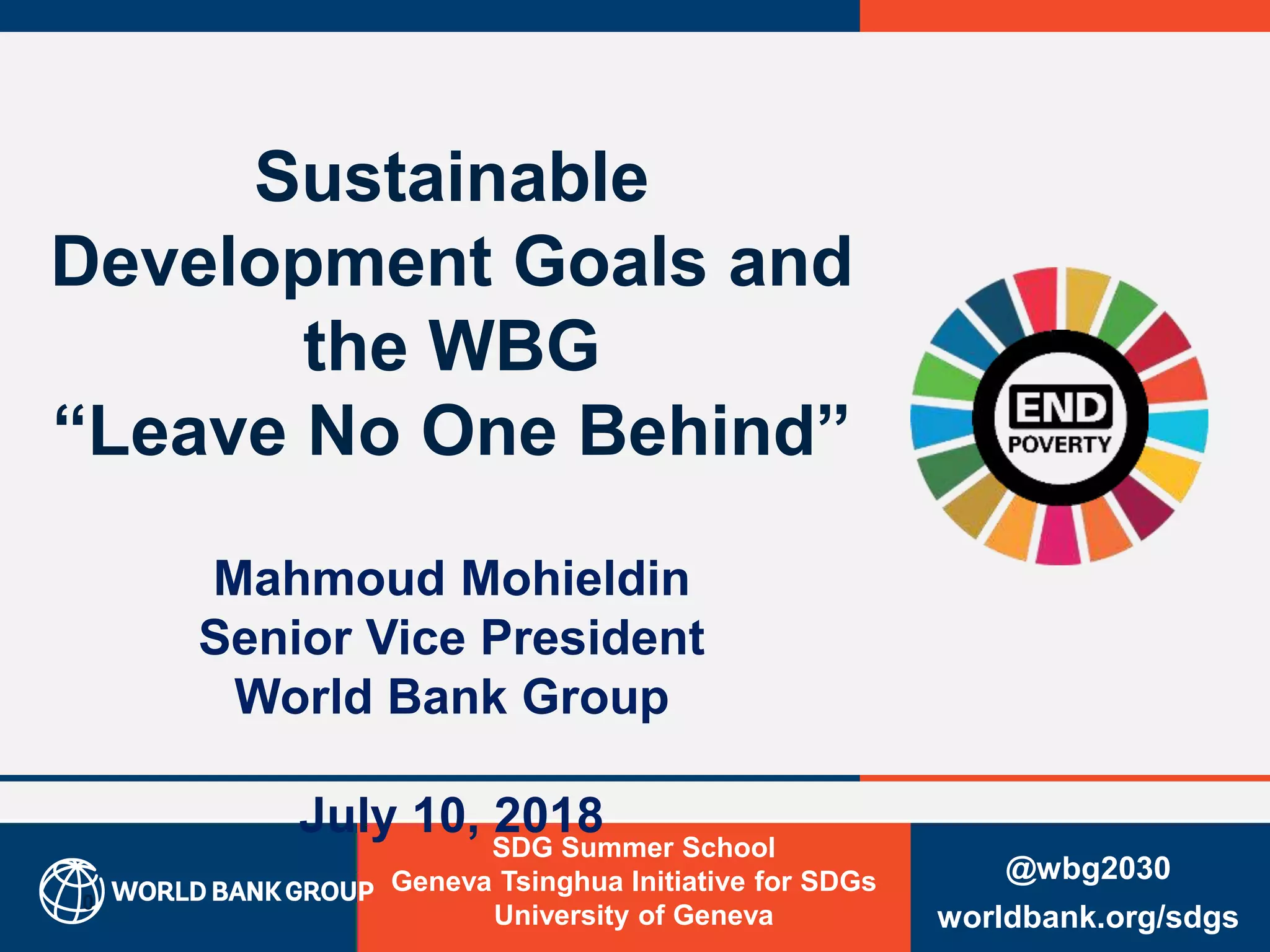 Sustainable Development Goals and the WBG “Leave No One Behind” | PPTX