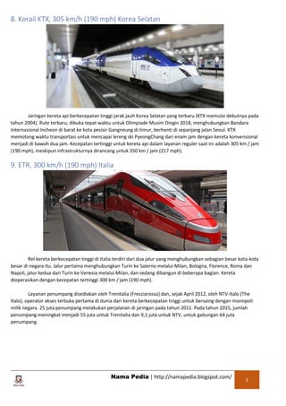 10 kereta tercepat di dunia | PDF