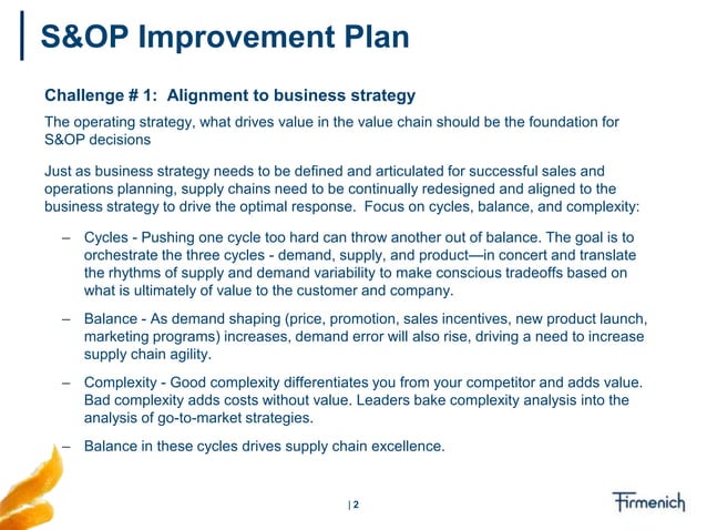 10 Key Challenges to S&OP Excellence | PPTX | Logistics | Business