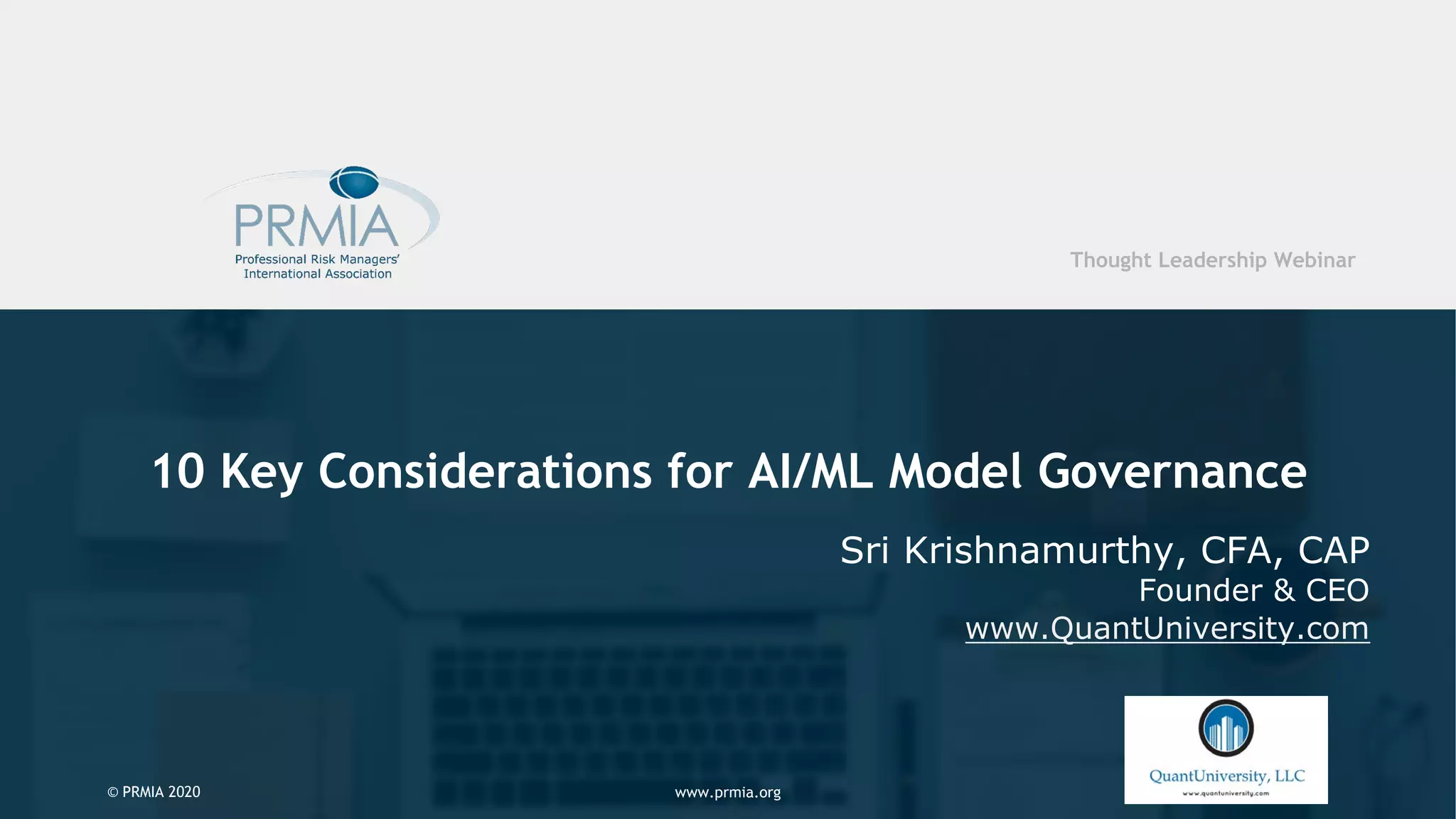 10 Key Considerations for AI/ML Model Governance | PDF