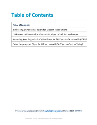 10 Key Considerations for a Successful Migration to SAP SuccessFactors ...
