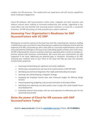 10 Key Considerations for a Successful Migration to SAP SuccessFactors ...